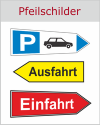 Pfeilschilder Wegweiser in Pfeilform Hinweispfeile