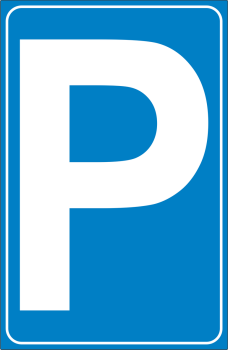 Parkplatzschild Blau P