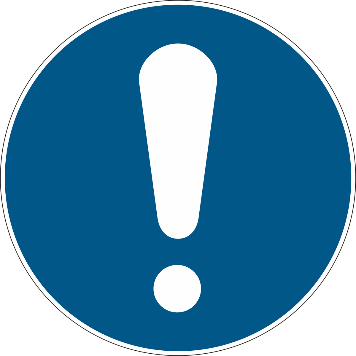 Allgemeines Gebotszeichen DIN ISO 7010 Aufkleber